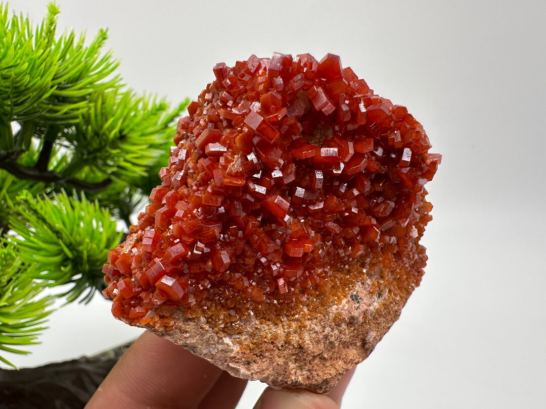 Red Vanadinite on Matrix From Morocco,crystal, Mineral,specimen,cluster ...