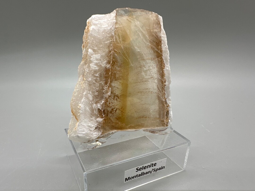 TOP QUALITY! Golden Phantom Selenite Slabs. Fishtail Selenite. Utah Raw ...