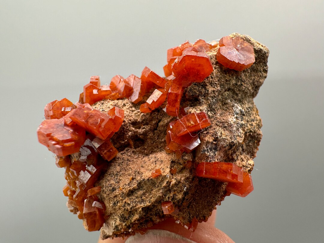 Moroccan Red Vanadinite Crystal Cluster on Matrix - Etsy