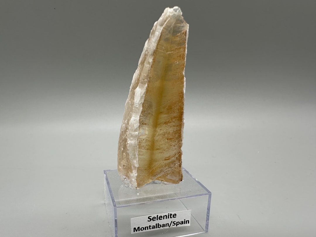 TOP QUALITY! Golden Phantom Selenite Slabs. Fishtail Selenite. Utah Raw ...