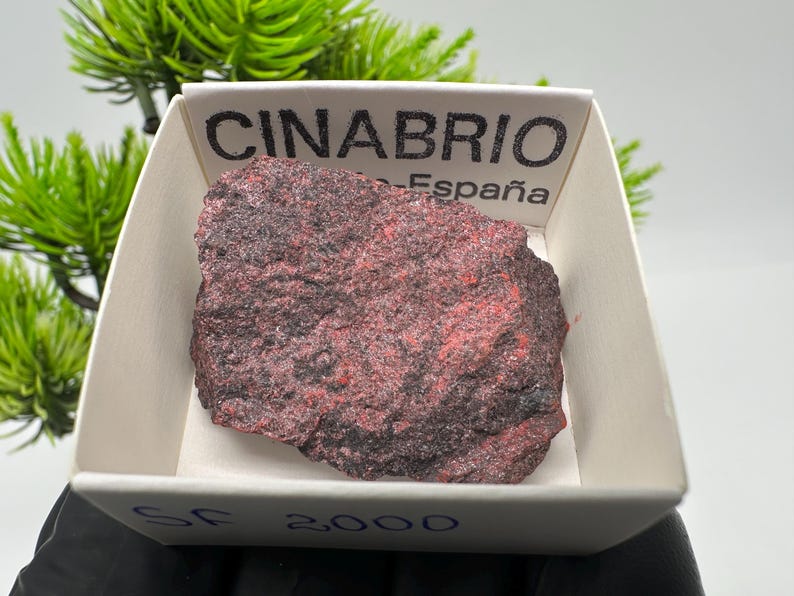 Red Cinnabar Crystal Mineral Specimen, Almaden Mines Spain, Raw Stone ...