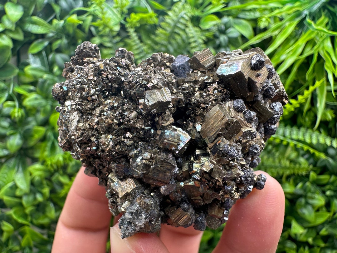 Stunning Pyrite Whit Perfect Color and Shiny Galena Natural Crystal ...