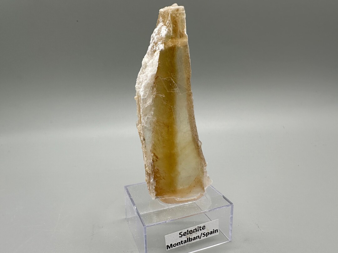 TOP QUALITY! Golden Phantom Selenite Slabs. Fishtail Selenite. Utah Raw ...