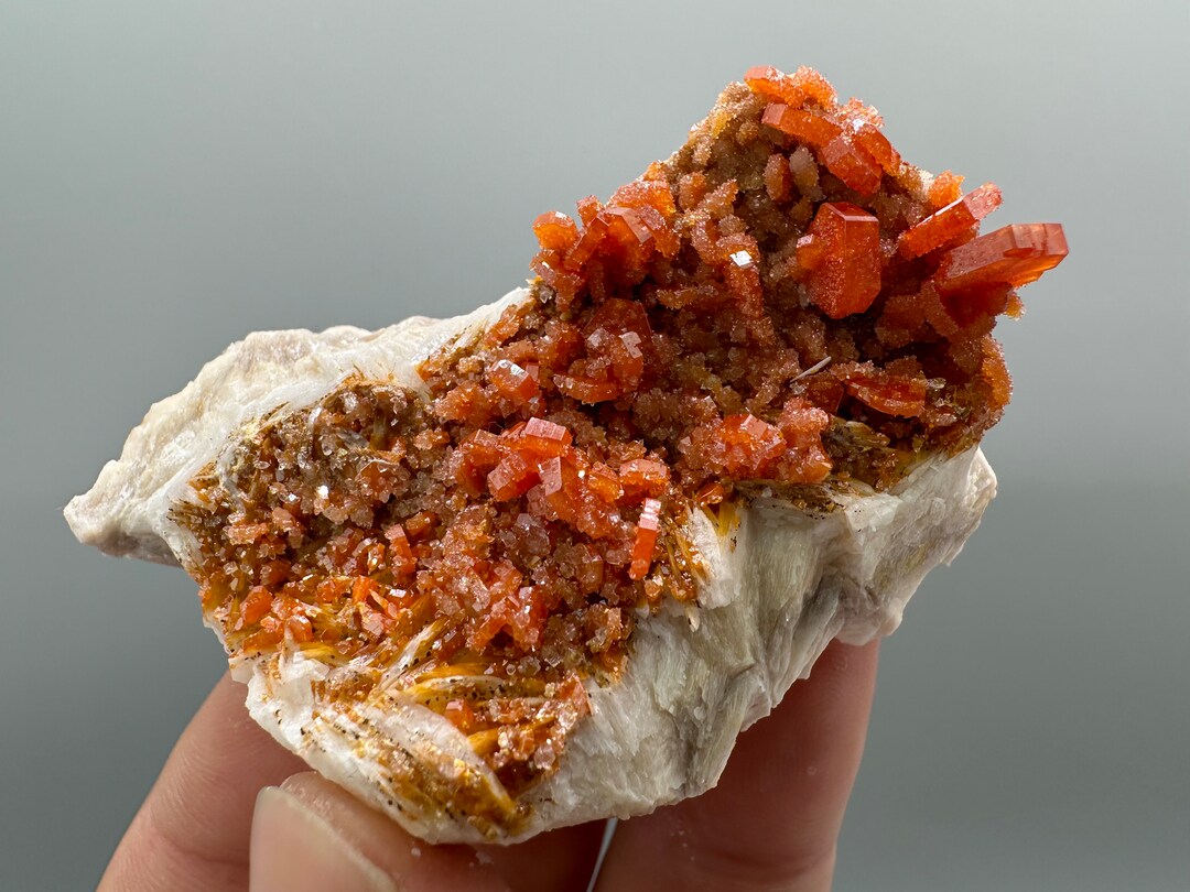 Red Vanadinite on Matrix From Morocco,crystal, Mineral,specimen,cluster,vanadinite Crystal ...