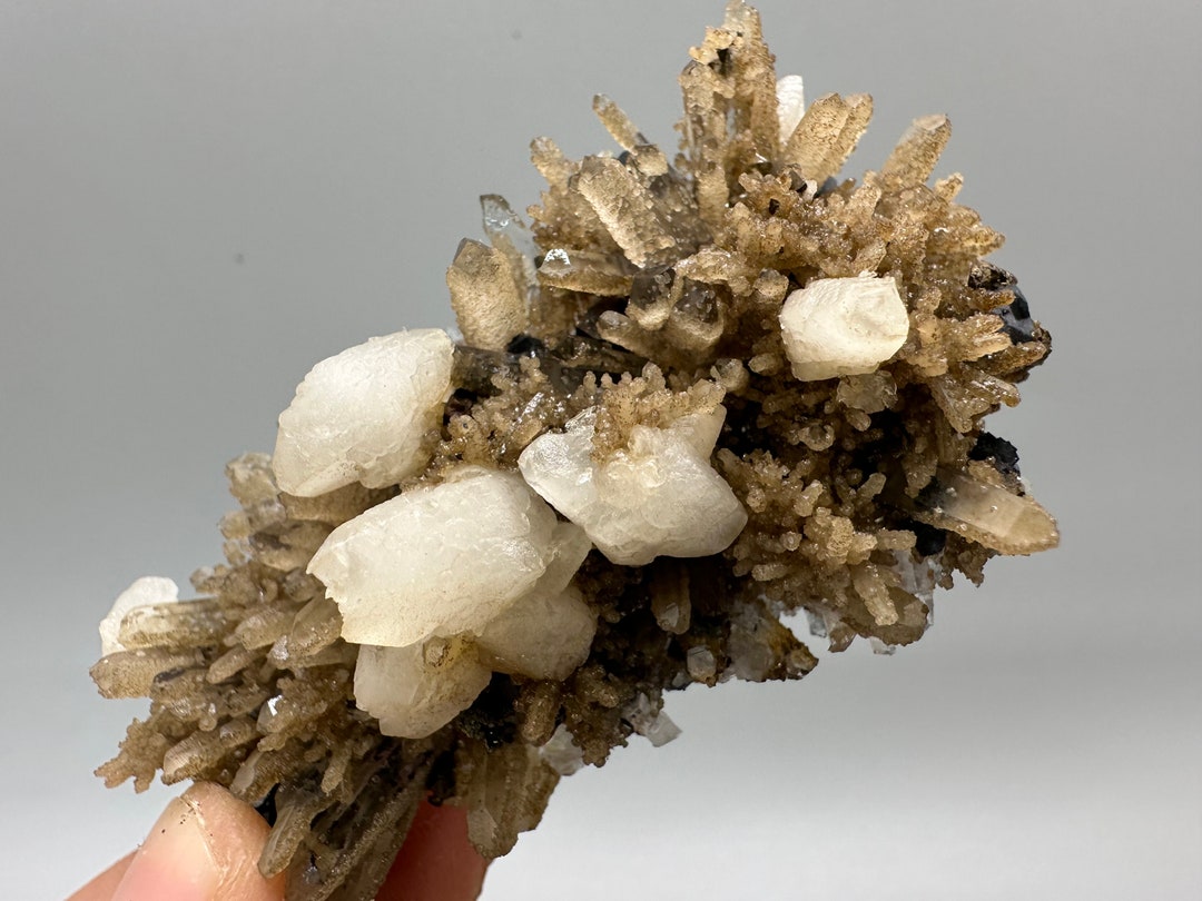 Stunning Calcite on Transparent Quartz,natural Minerals Souvenir ...