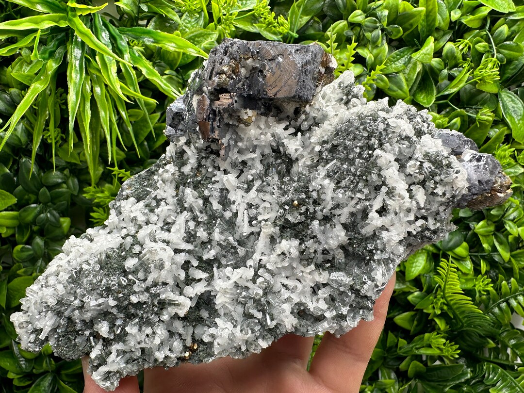 Collection Specimen Skeletal Shiny Galena Whit Pyrite Covered Whit ...