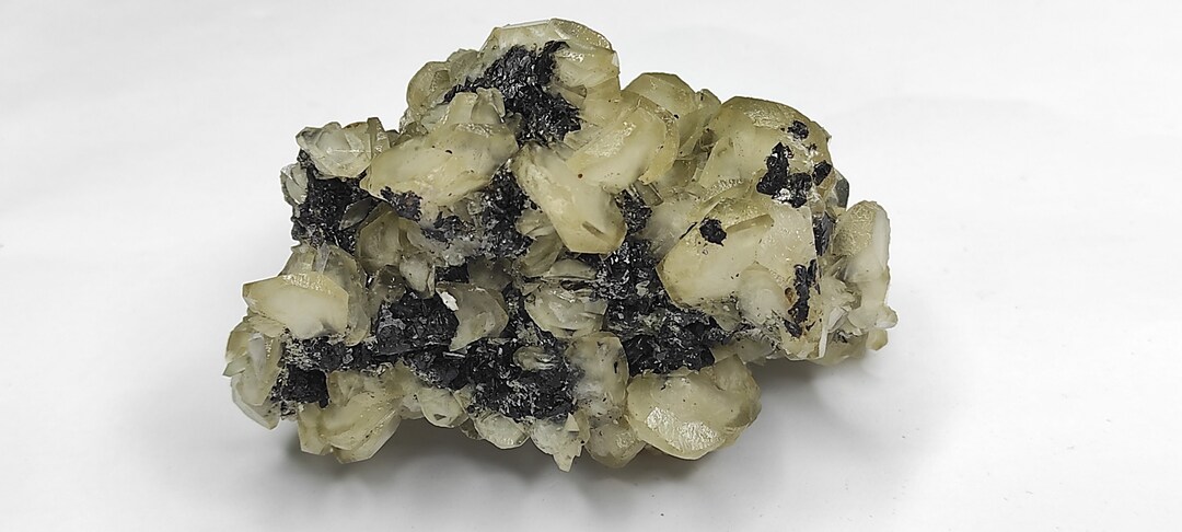 Amazing Yellow Calcite on Matrix Natural Mineral Crystal Home Decor ...