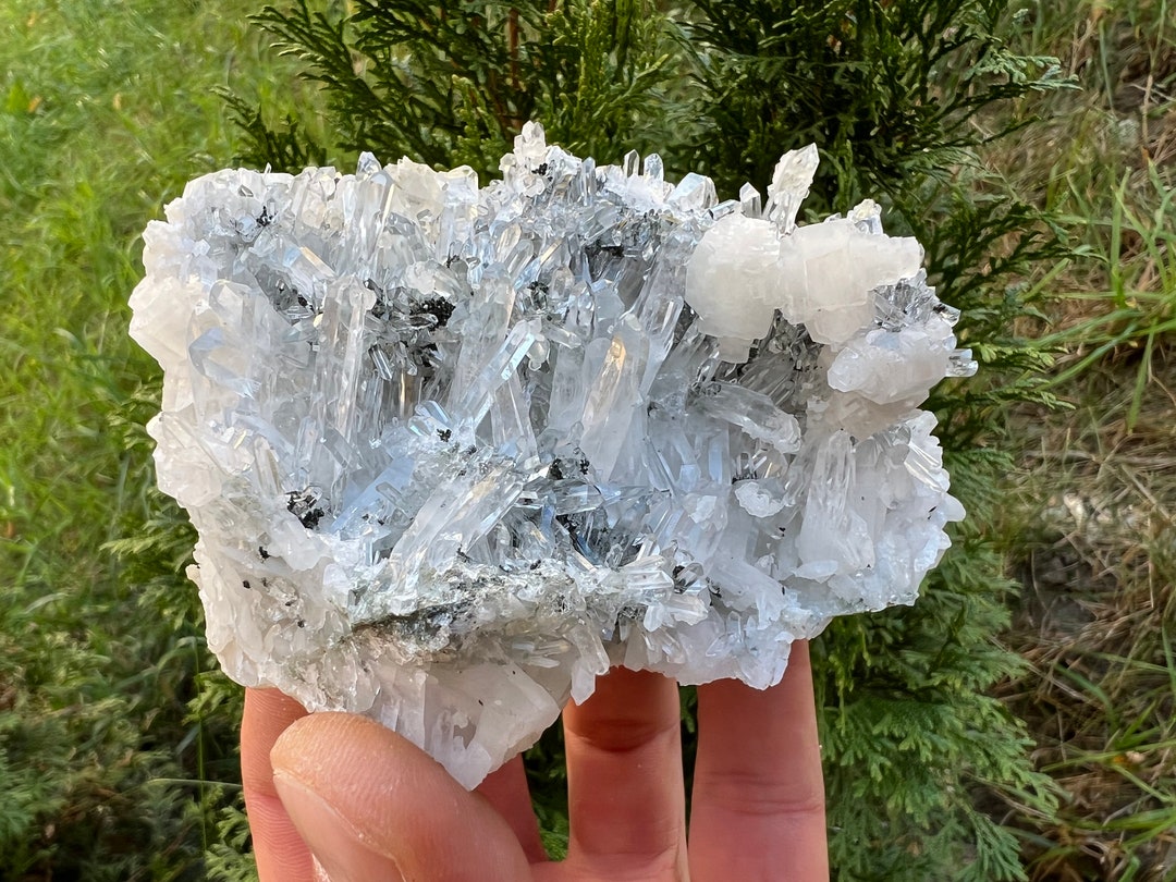 Amazing Piece - Clear Quartz With Calcite and Included Sphalerite ...