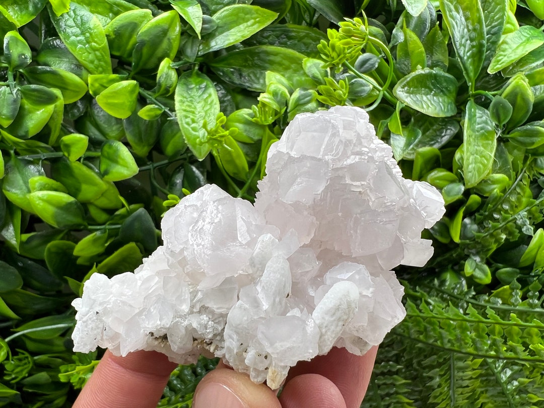 Fluorescent Mangano Calcite Crystal: Natural Mineral Home Decor Stone ...