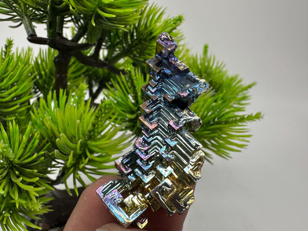 Rainbow Bismuth Crystal: Rare Gemstone Collection - Etsy