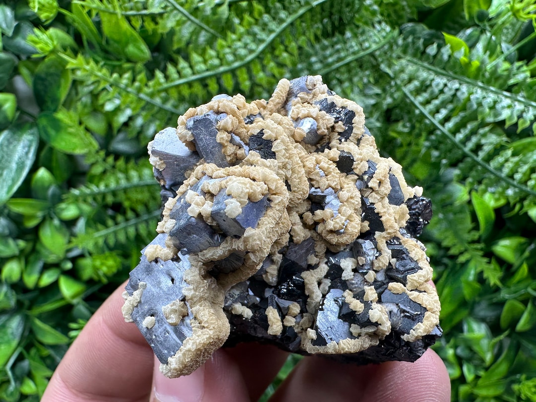 Amaizing Piece Skeletal Shiny Galena Whit Calcite Dolomite Natural ...