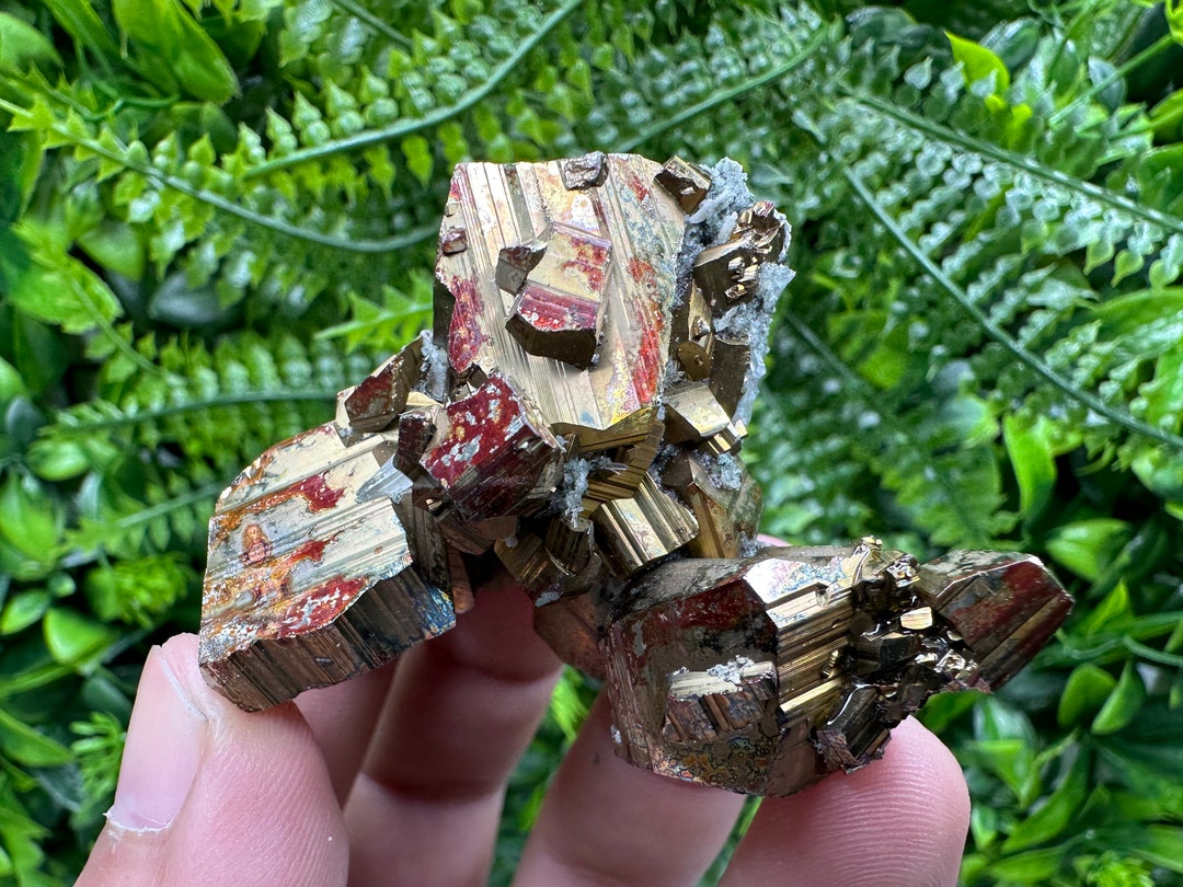 Amazing Rare Red Pyrite Iron Oxide Unique and Very Rare Pyrite With ...