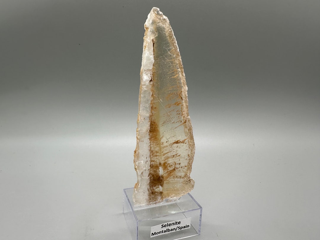 Golden Phantom Selenite Slab: Raw Utah Fishtail Selenite Wand - Etsy