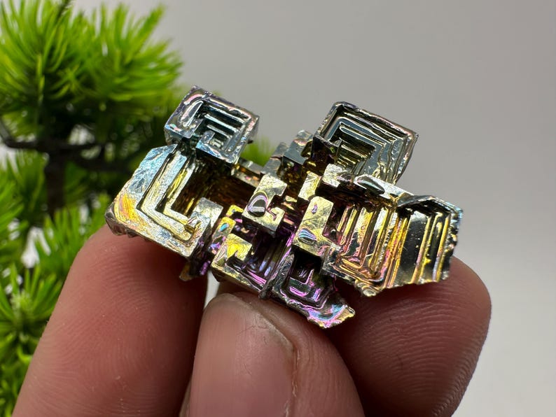 Rainbow Bismuth Crystal, Rare Gemstone, Colorful Stone - Etsy