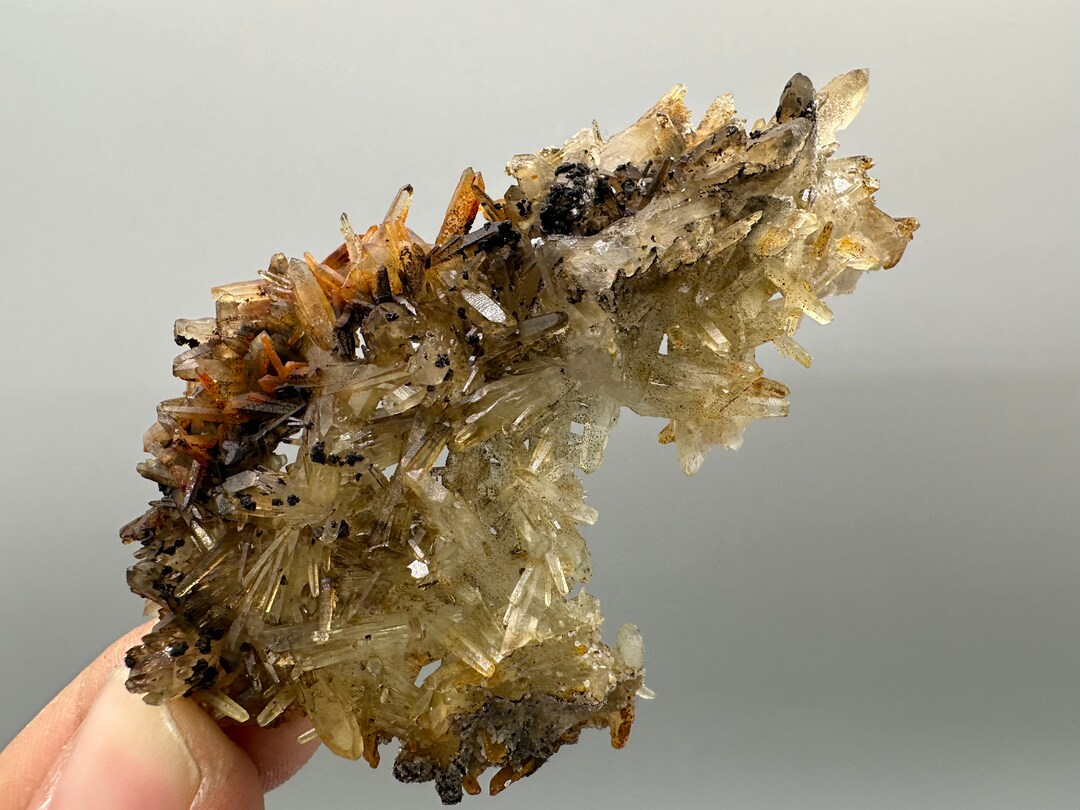 Stunning Quartz Covered Whit Iron Oxide,rare Collection Quartz Cluster ...