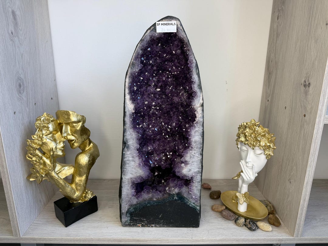 Large Amethyst Geode Crystal Cluster – Home Decor, Energy Healing (50cm ...