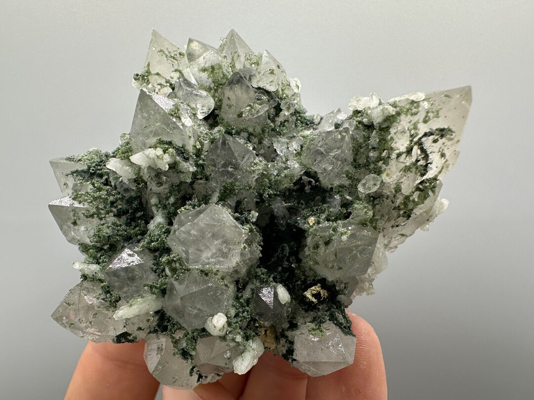 Quartz With Calcite, Chalcopyrite, and Chlorite - Djurcovo Mineral ...