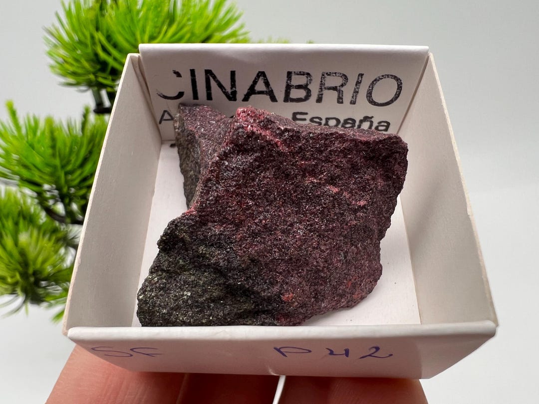 Red Cinnabar Crystal Specimen, Raw Mineral, Almaden Spain - Etsy
