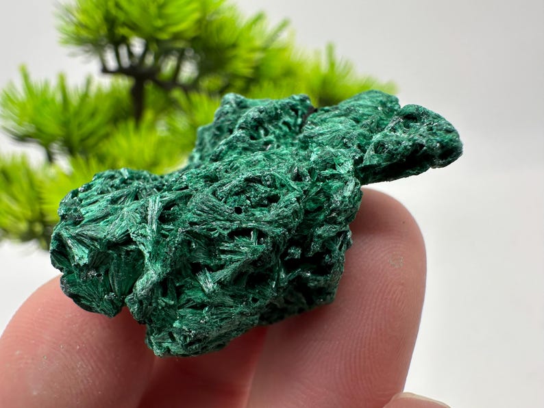 Fibrous Malachite Crystal, Congo Mineral Specimen, Home Decor Stone ...