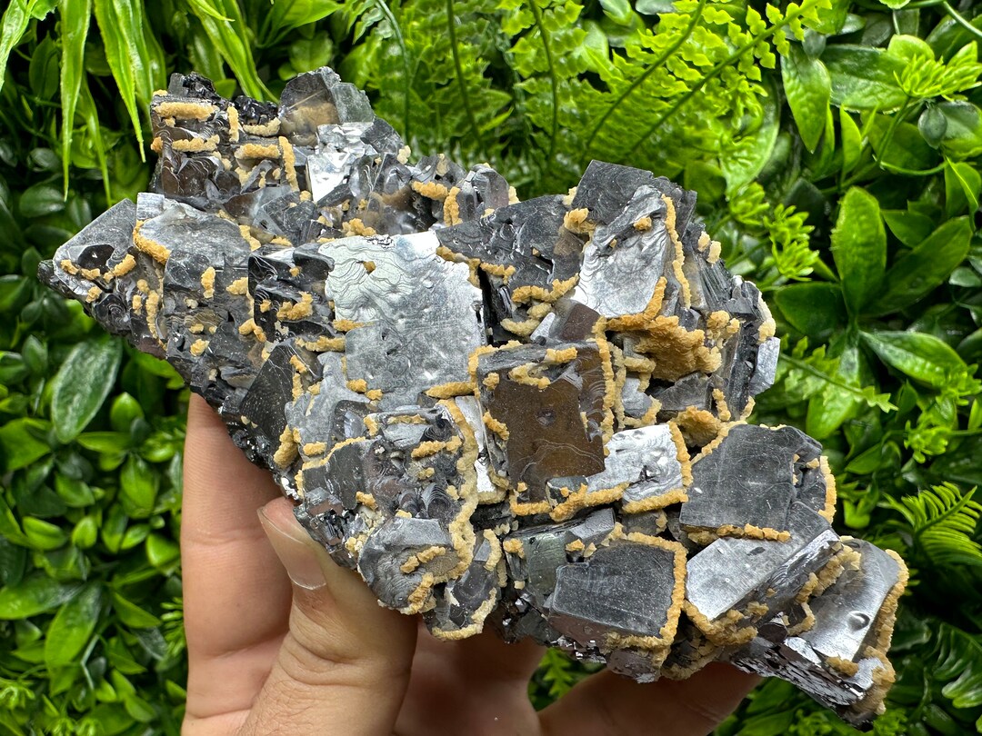 Top Condition Perfect Pieces Shiny Skeletal Silver Galena Whit Dolomite ...