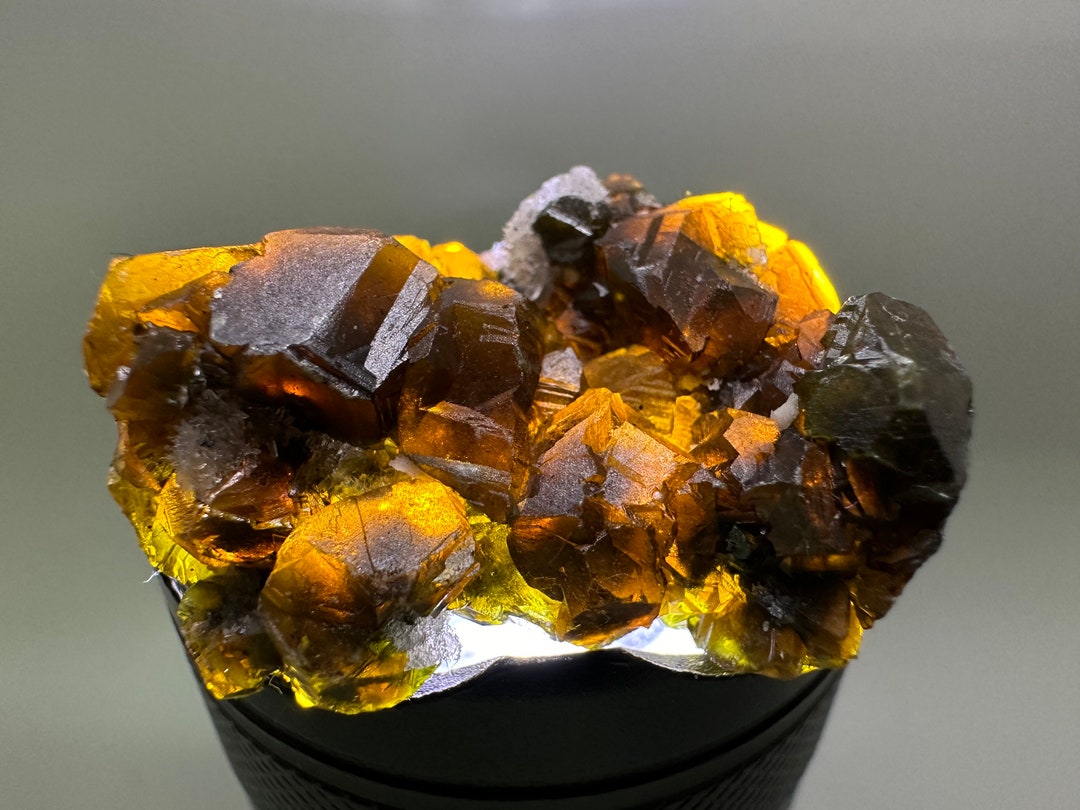 Stunning GEM Sphalerite Var.cleiopfane on Quartz,galena Natural Minerals Collection Crystal Rare ...