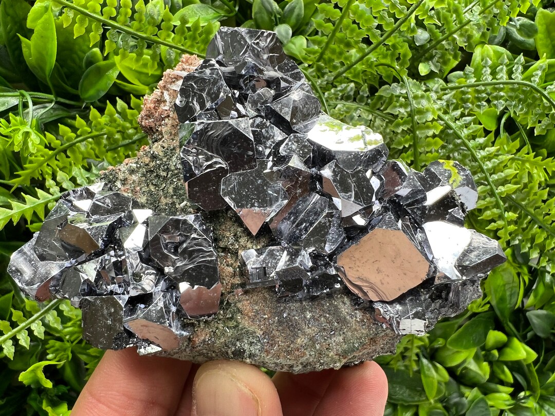 Perfect Skeletal Shiny Silver GALENA and Quality Whit Chlorite Natural ...