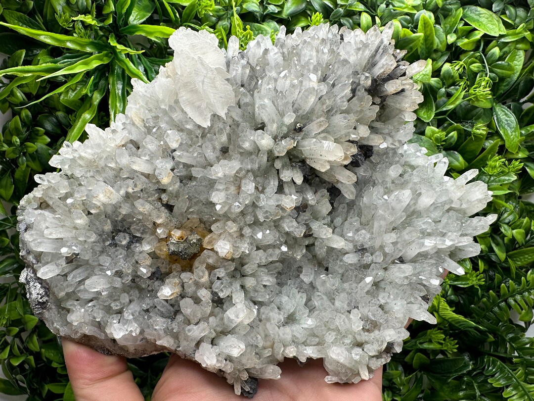 Wonderful Collection Calcite Whit Green Quartz and Sphalerite Natural ...