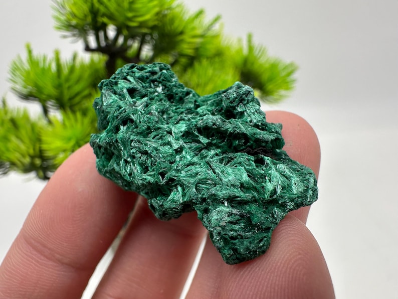 Fibrous Malachite Crystal, Congo Mineral Specimen, Home Decor Stone ...