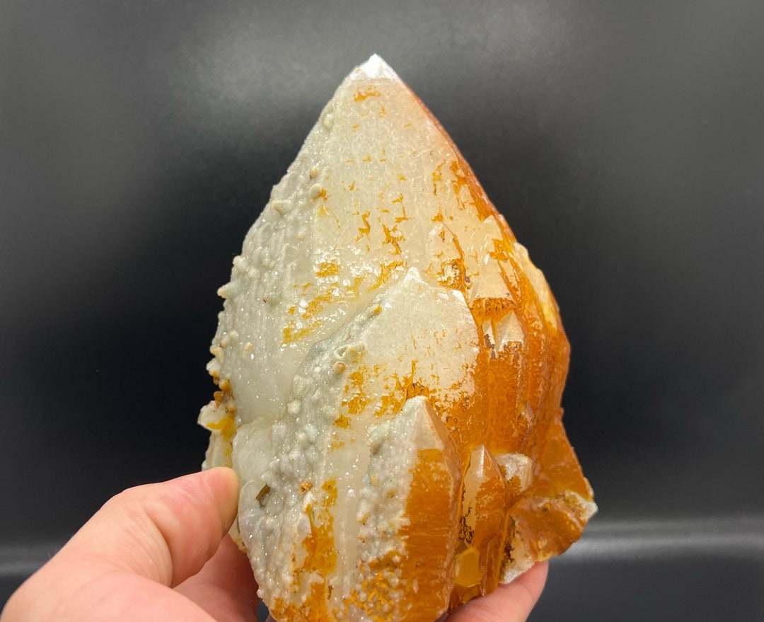 A Unique Specimen! Large Spike Quartz With Iron Oxide From the Mine ...
