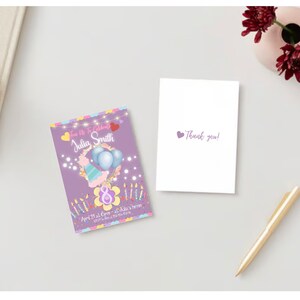 Editable Birthday Invitation Purple Balloons Join Us Party Invitation ...