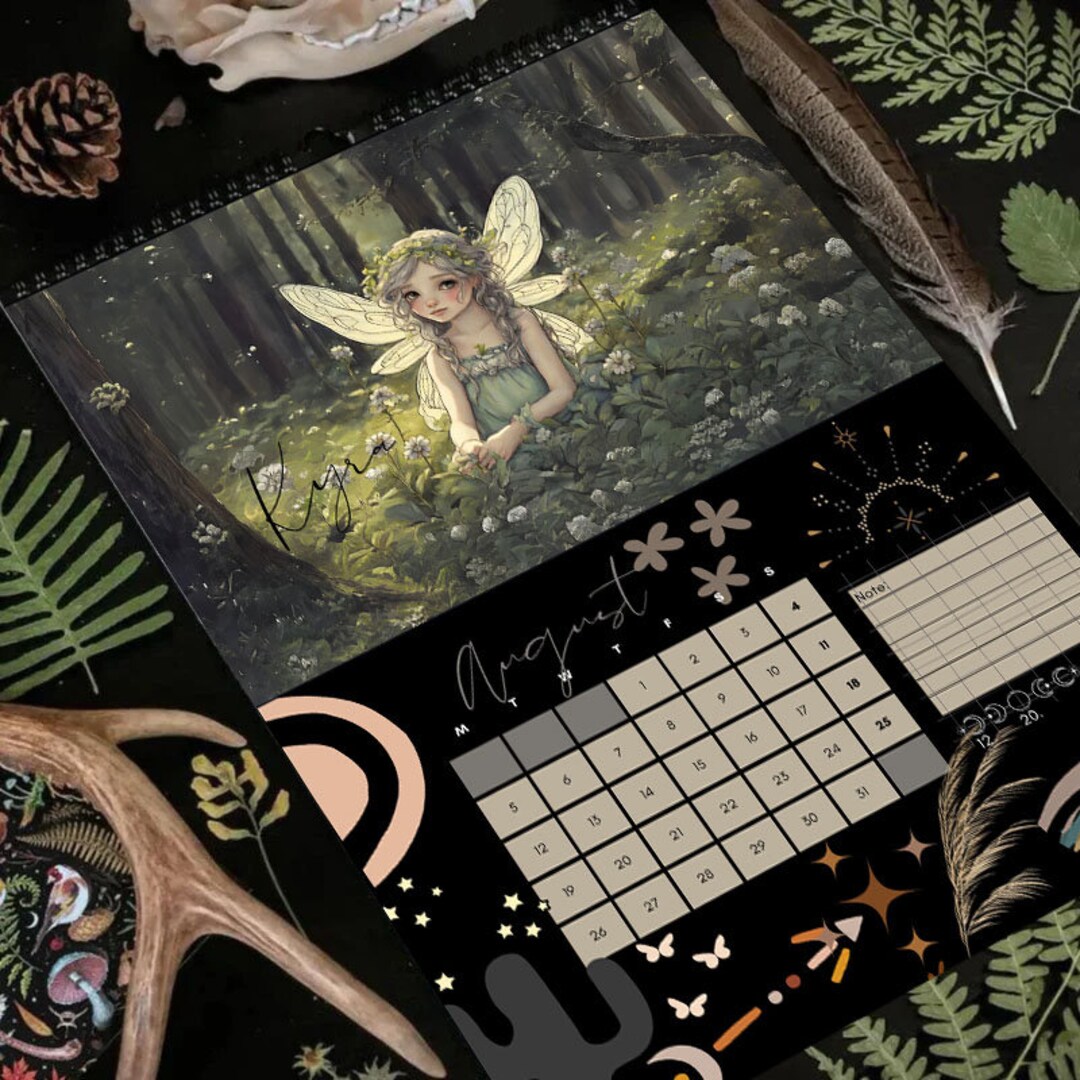 A3 Calendar 2024 Magic Fairy Garden Calendar Printable 2024 Monthly ...