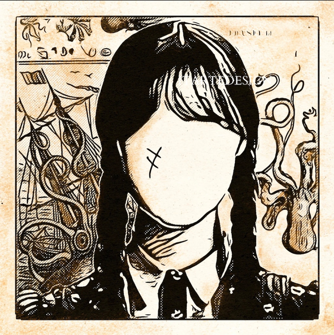 Wednesday Addams Design Character Monogram Digital File for Wall Art 90 ...