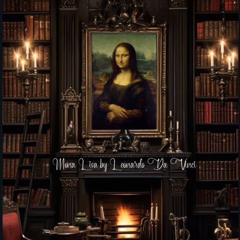 Da Vinci Print Mona Lisa Svg Mona Lisa Poster Leonardo Da - Etsy