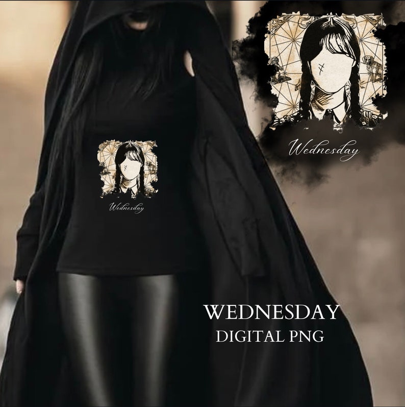 Wednesday Addams Design Character Monogram Digital File for Wall Art 90 ...