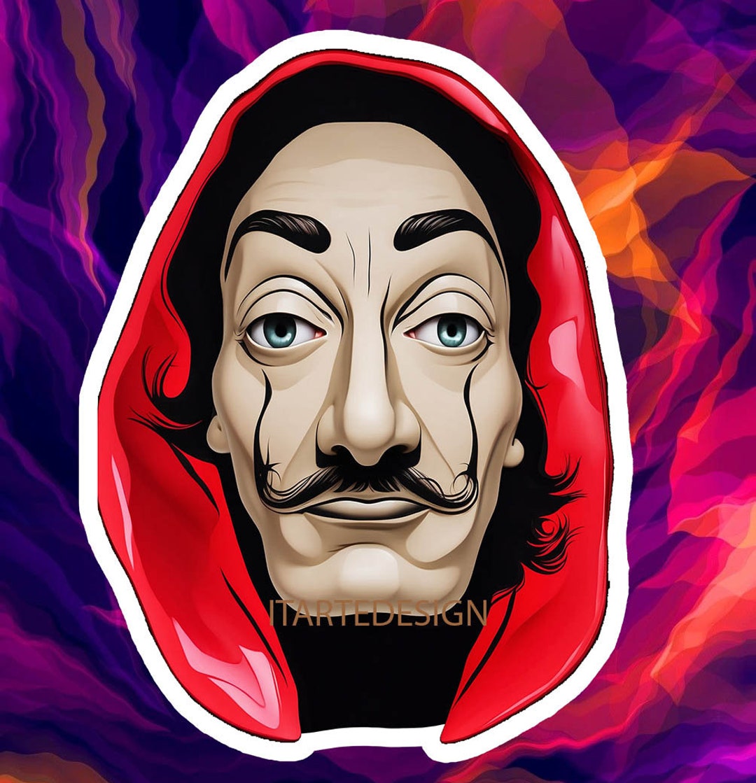 Money Heist Salvador Dali Mask Png Graphic Tees for Men or Women ...