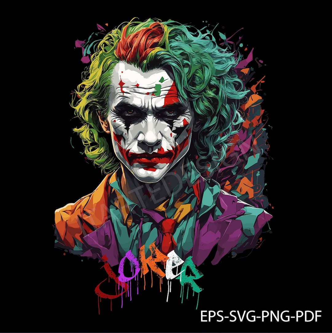 Joker Png Graphic Tees for Men or Women Joker PNG 4k Cmyk High ...