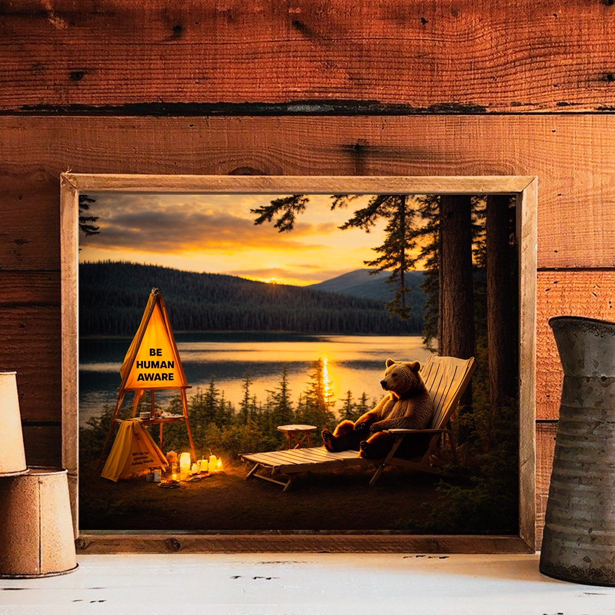 Humans and Nature Bear Cmyk Poster Png High Resolution 4k Wallpaper - Etsy