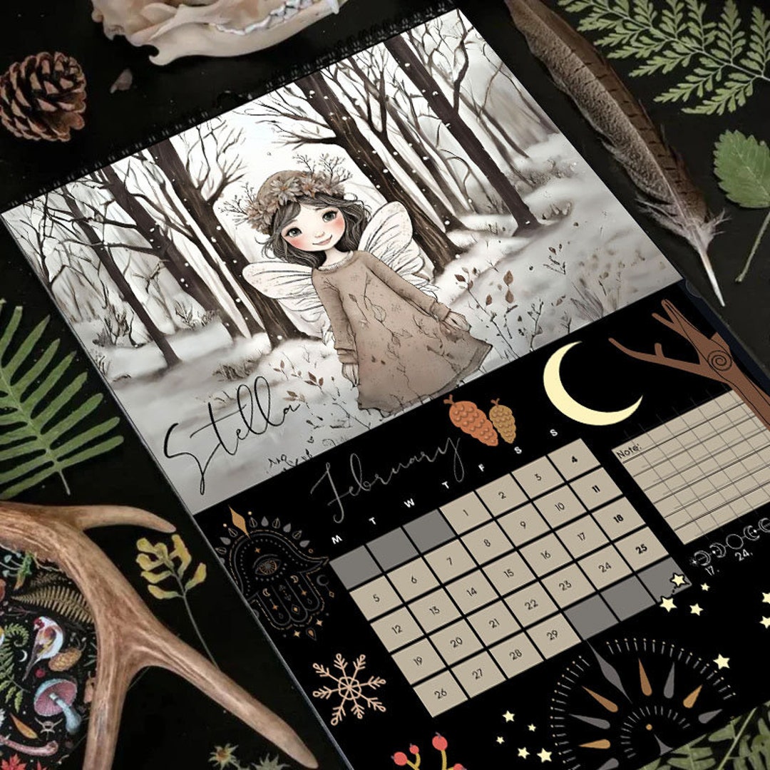 A3 Calendar 2024 Magic Fairy Garden Calendar Printable 2024 Monthly ...