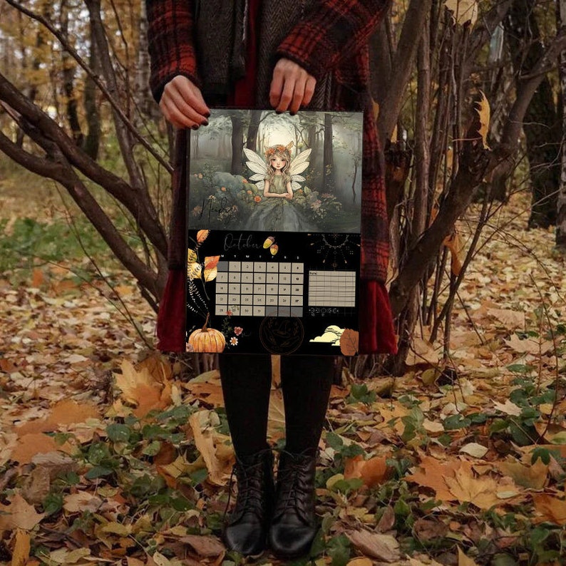 Awesome Fairy Garden Calendar Printable Calendar 2024 Monthly Planner ...