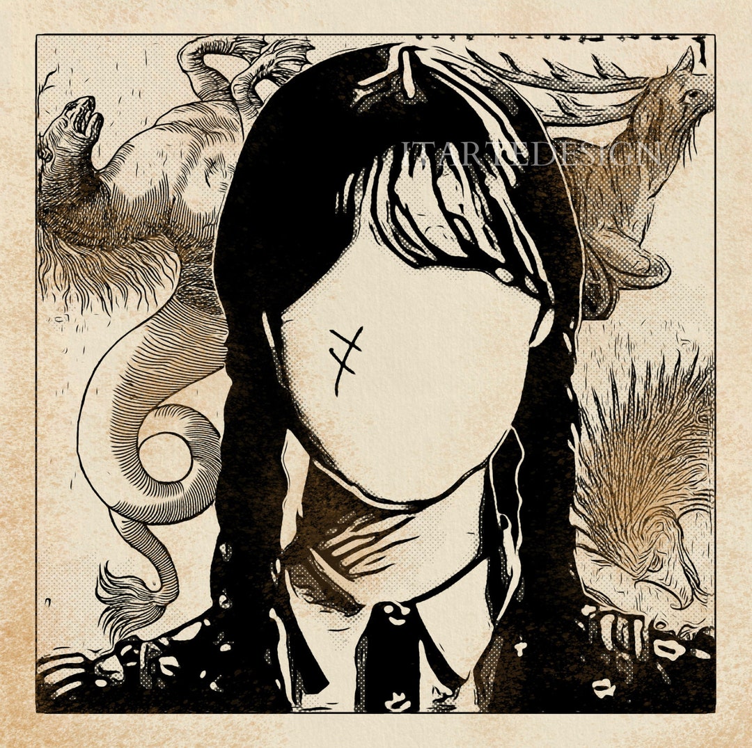 Wednesday Addams Design Character Monogram Digital File for Wall Art 90 ...