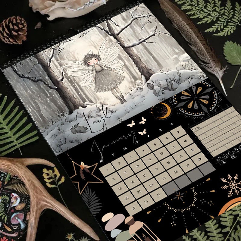 A3 Calendar 2024 Magic Fairy Garden Calendar Printable 2024 Monthly ...