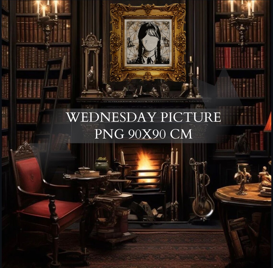 Wednesday Addams Design Character Monogram Digital File for Wall Art 90 ...