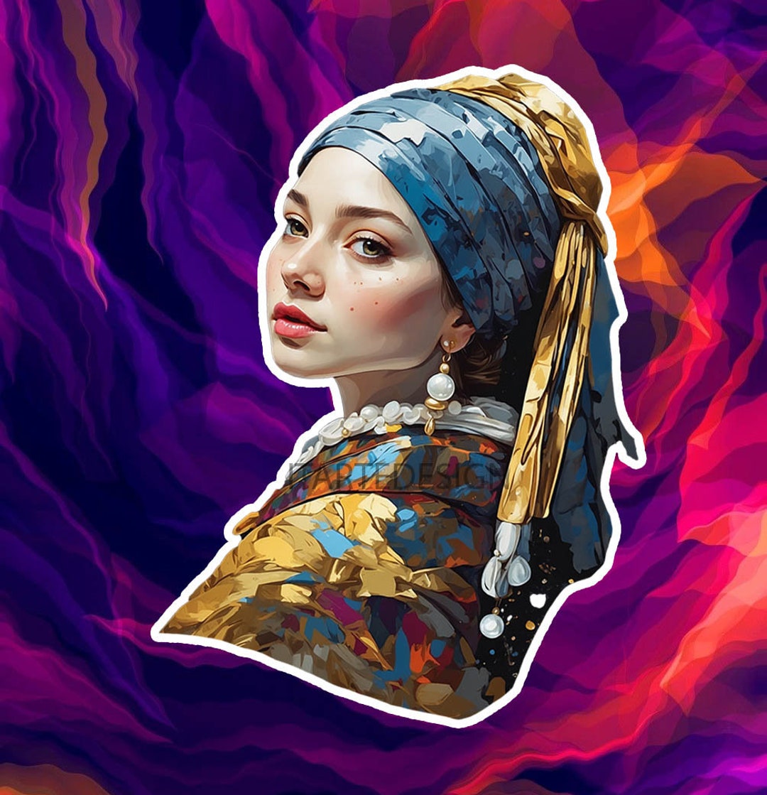 Girl With a Pearl Earring Png Graphic Tees for Men or Women Johannes ...