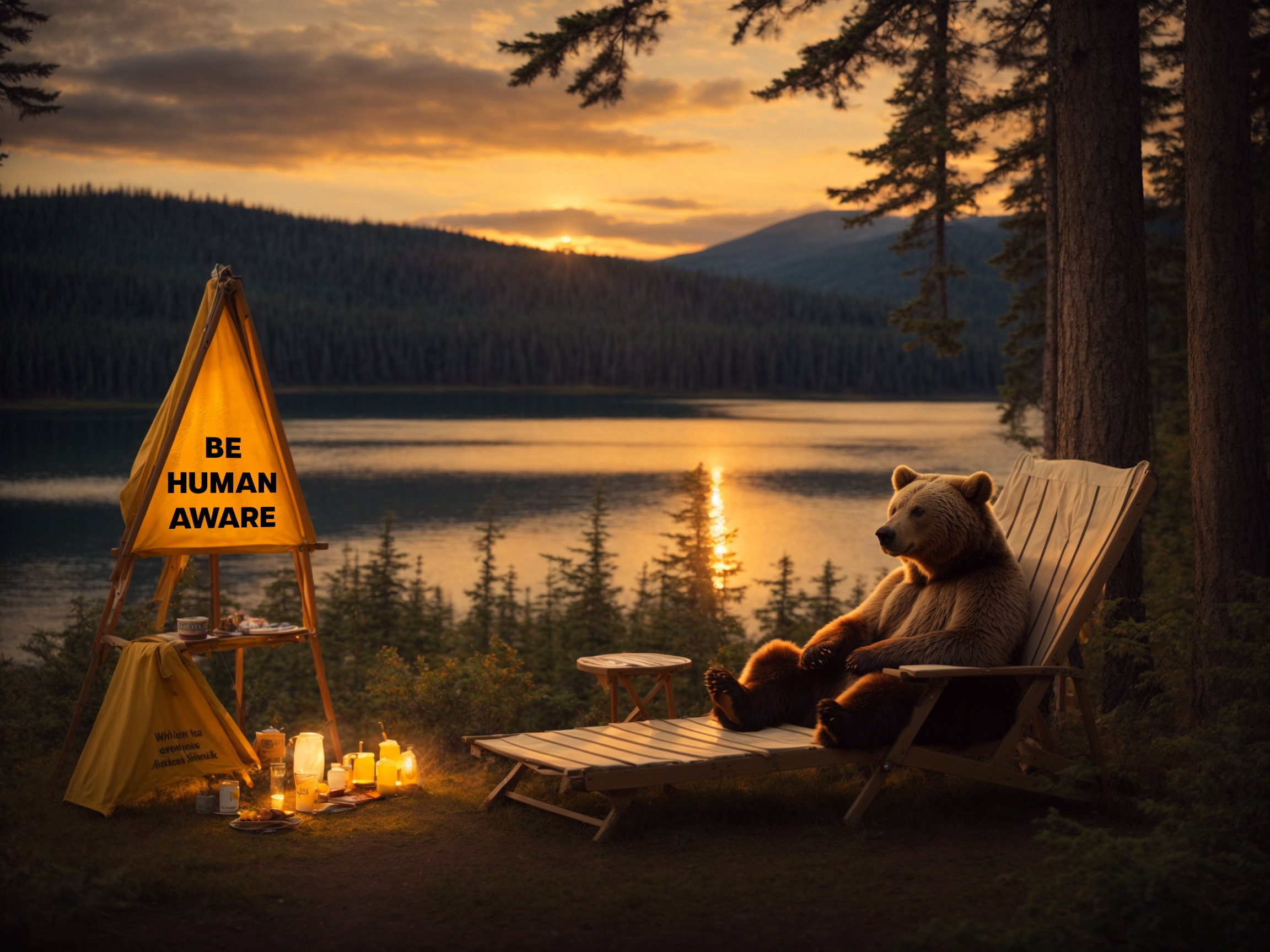 Humans and Nature Bear Cmyk Poster Png High Resolution 4k Wallpaper - Etsy