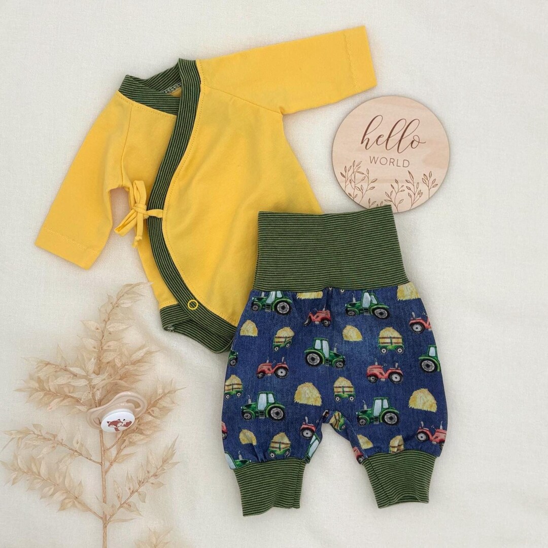 Premature Baby Bodysuit and Pants, Size 38, Made of Cotton Jersey ...