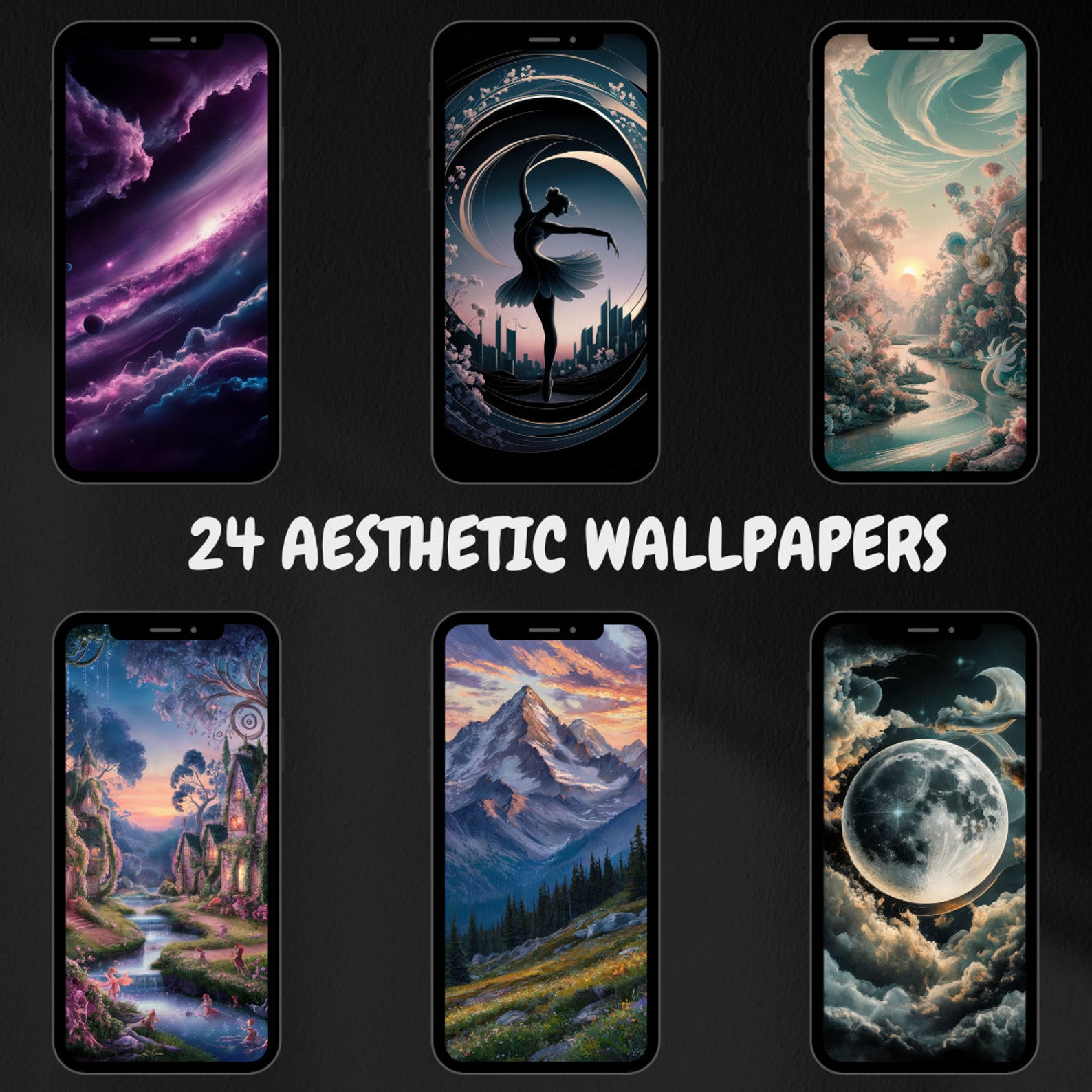 24 Curated Aesthetic 2K Phone Wallpapers | Unique & Artistic Digital ...