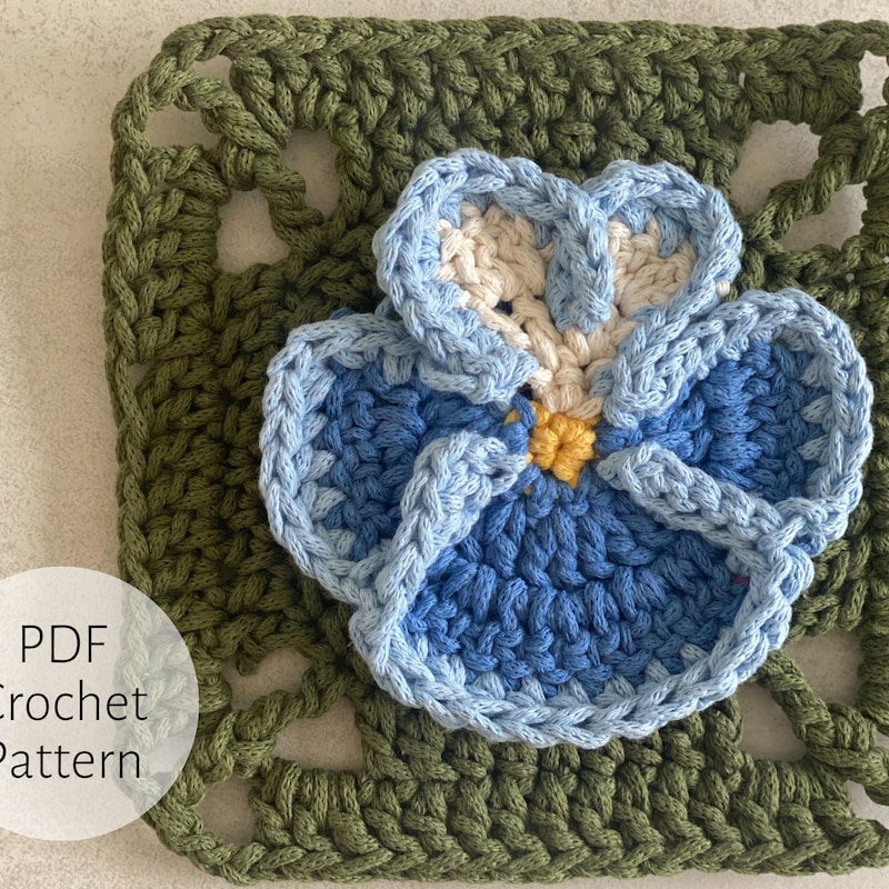 Crochet Pansy Pattern - Etsy