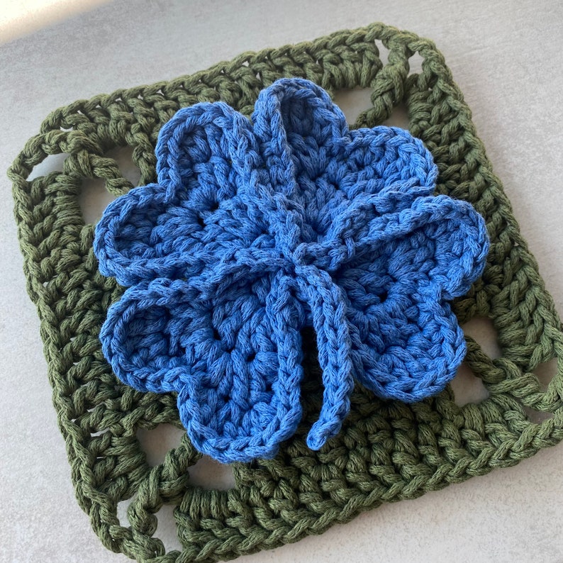 Crochet Four Leaf Clover Granny Square Pattern (PDF Download) - Etsy