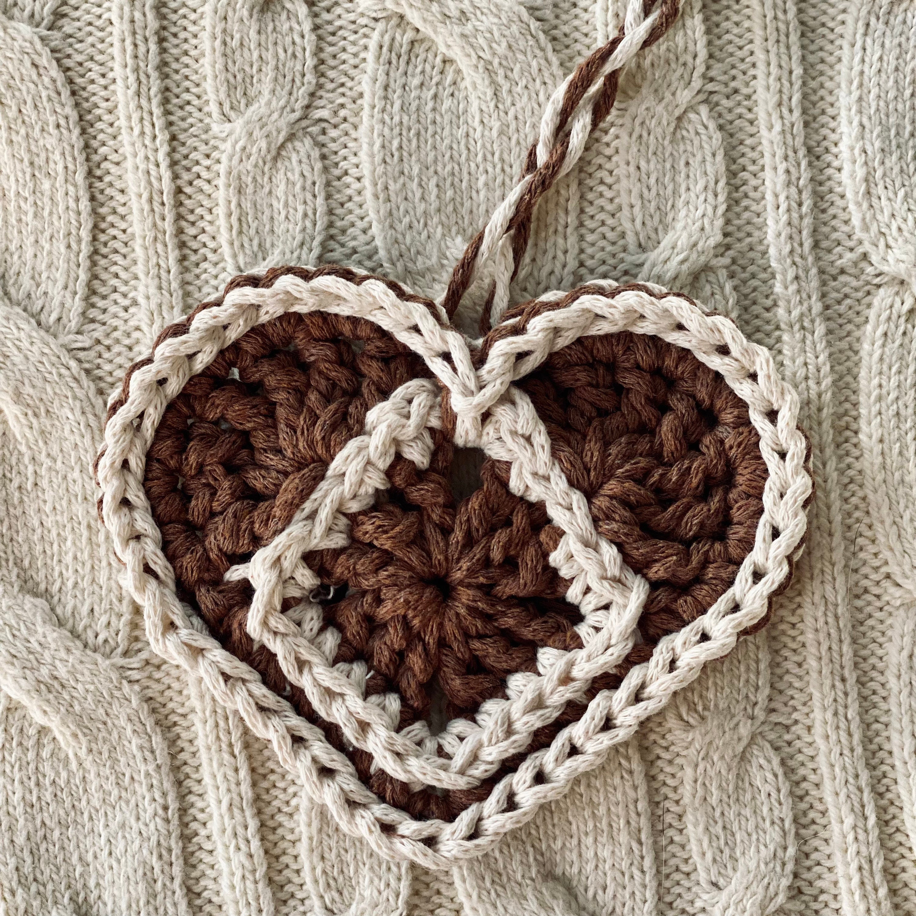Crochet Gingerbread Heart | Christmas Ornament - Etsy