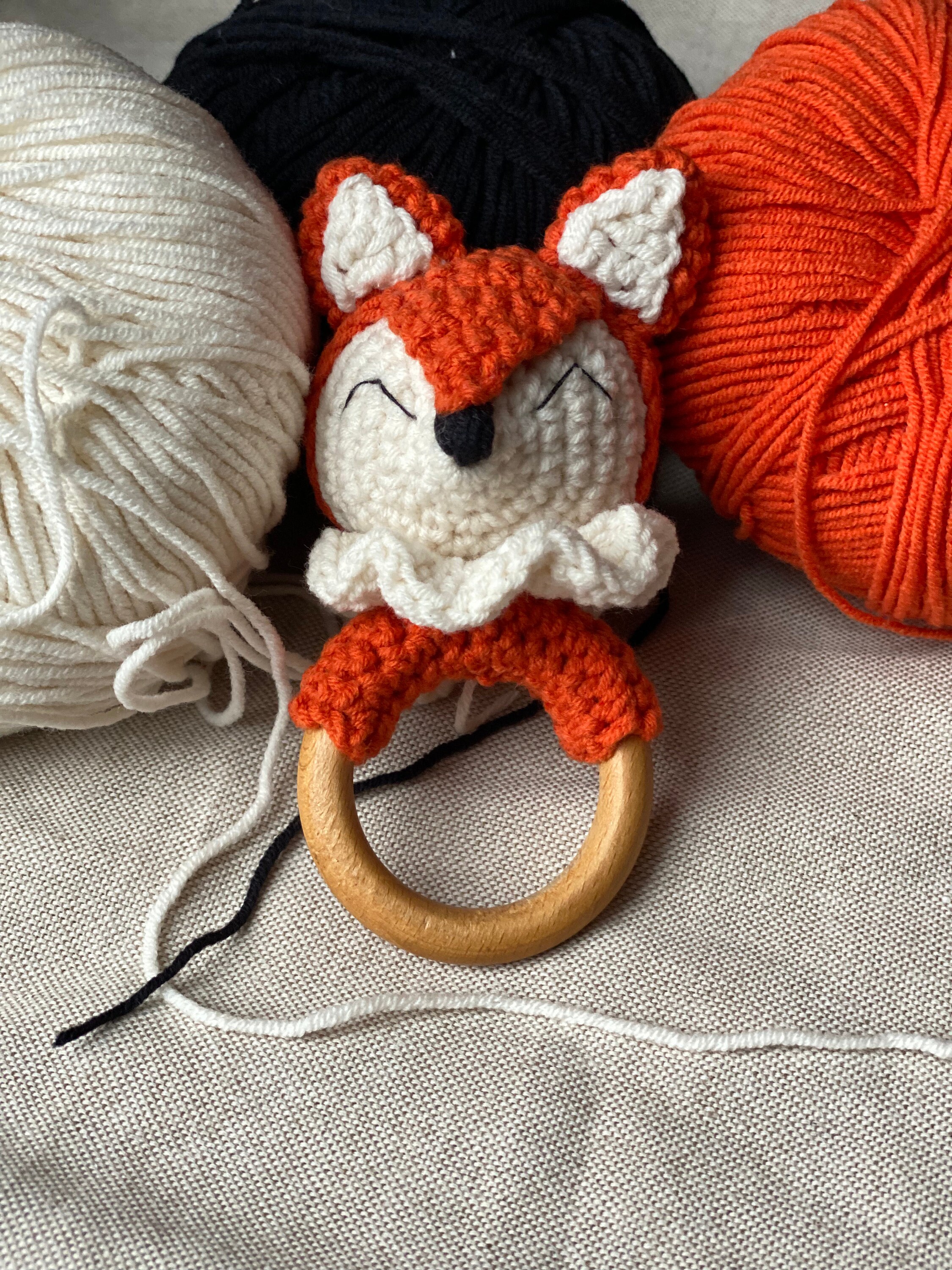 Crochet Little Fox Teether | Fox Amigurumi Pattern - Etsy